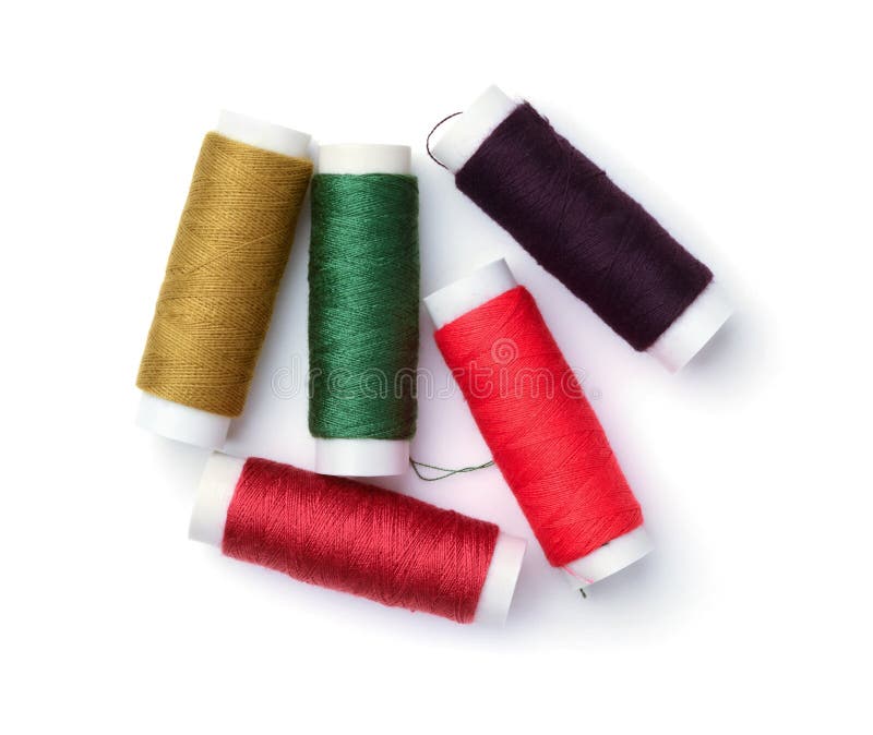 Multicolored Threads Isolated Stock Photo - Image of cotton, fabric ...