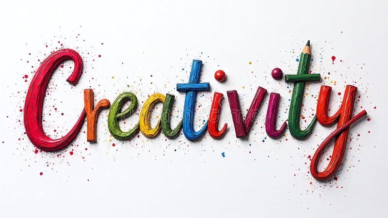 Multicolored Three-dimensional Letters Spelling Creativity, with ...
