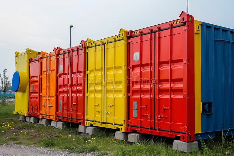 Multicolored Toy Cargo Containers Stock Image - Image of transportation ...