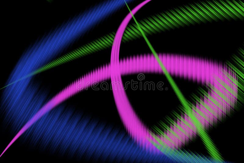 Multicolored Translucent Strips of Light Isolated on a Black Background ...