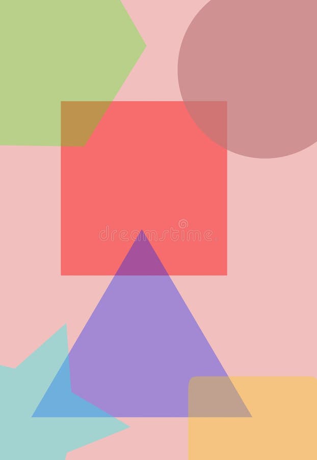 Multicolored Triangle, Circle, Square Shape Abstract Design ...