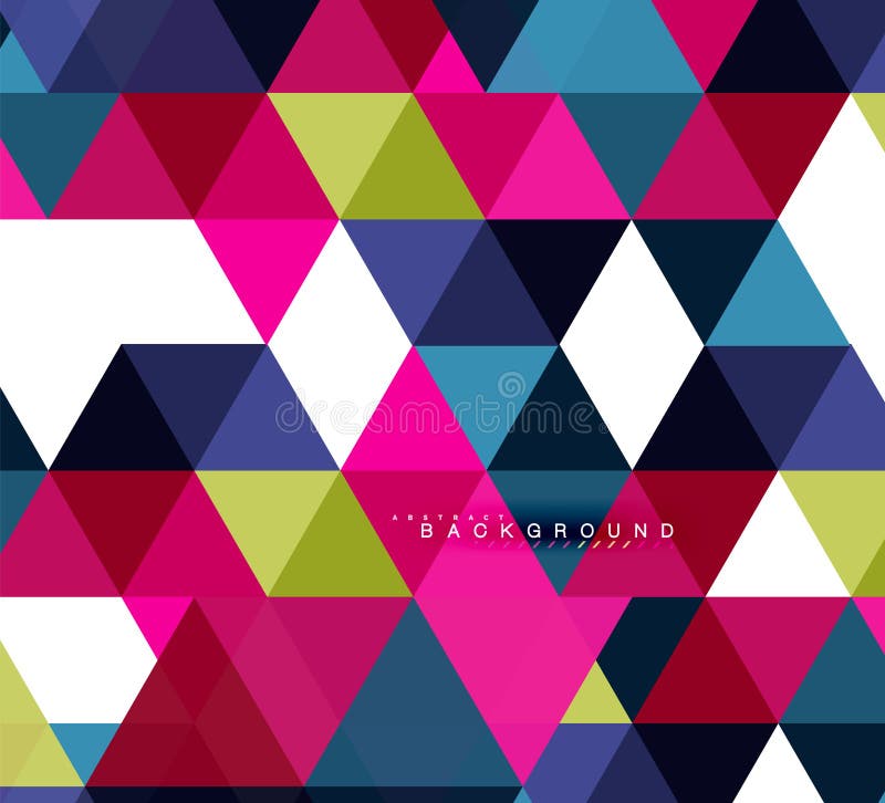 Multicolored Triangles Abstract Background, Mosaic Tiles Concept Stock ...