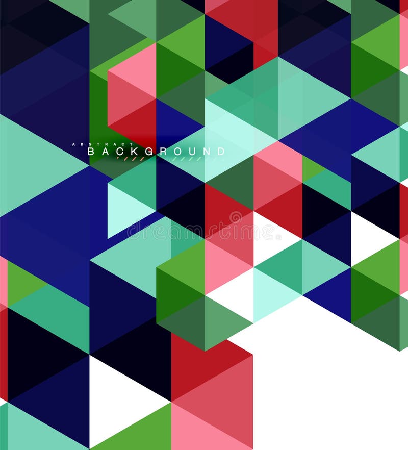 Multicolored Triangles Abstract Background, Mosaic Tiles Concept Stock ...
