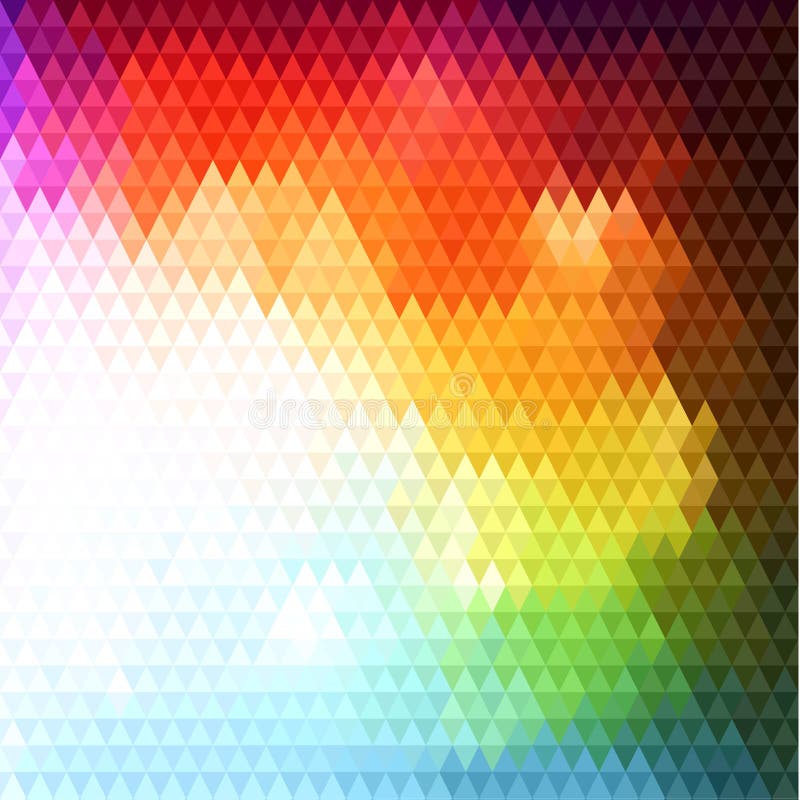Multicolored Triangular Pattern with Spectrum Colors Stock Vector ...
