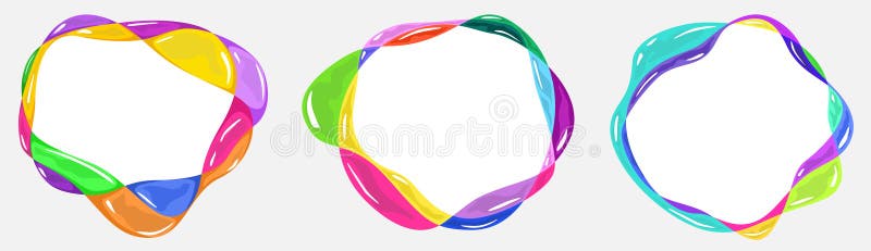 Bubbles Form a Circular Frame Border. Futuristic Liquid Element. Vector ...
