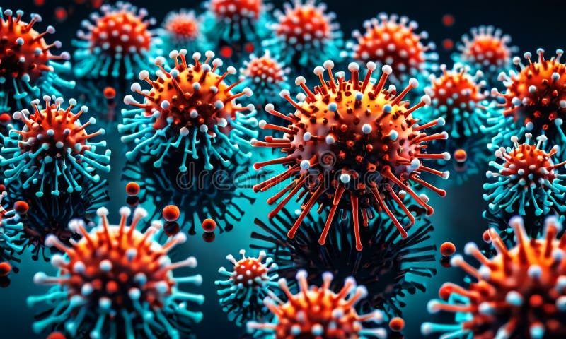 Multicolored Viral Outbreak Stock Illustration - Illustration of ...