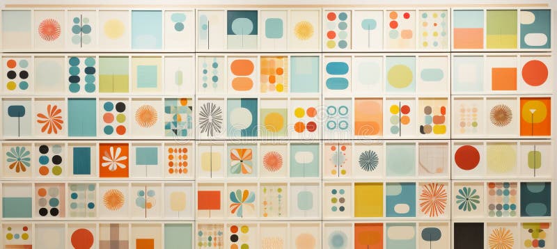Multicolored and Visually Captivating Retro Pattern Collage on Vintage ...