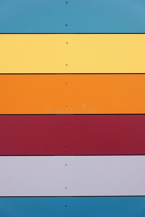 Multicolored Wall Cladding Background with Horizontal Panels Stock ...