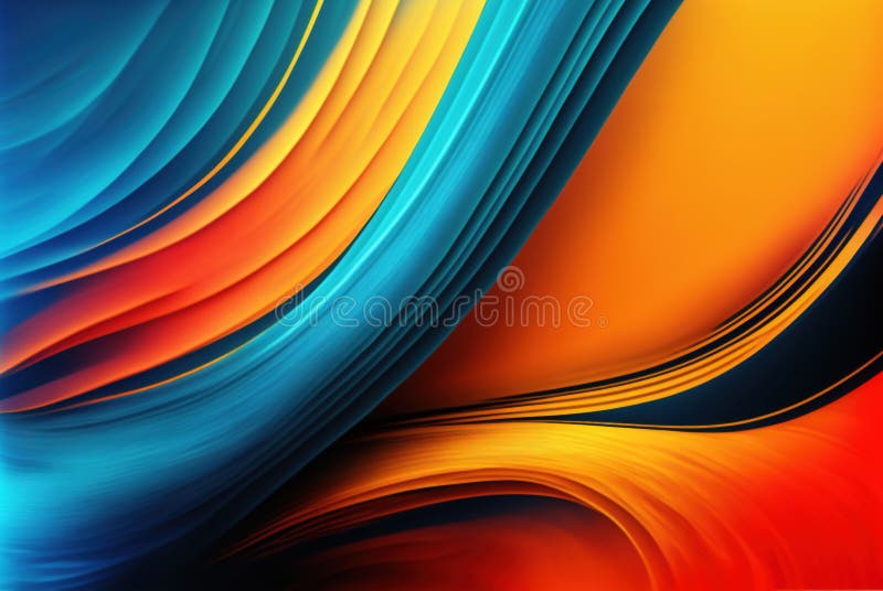 Multicolored Waves Colorful Creative Design Stock Illustration ...