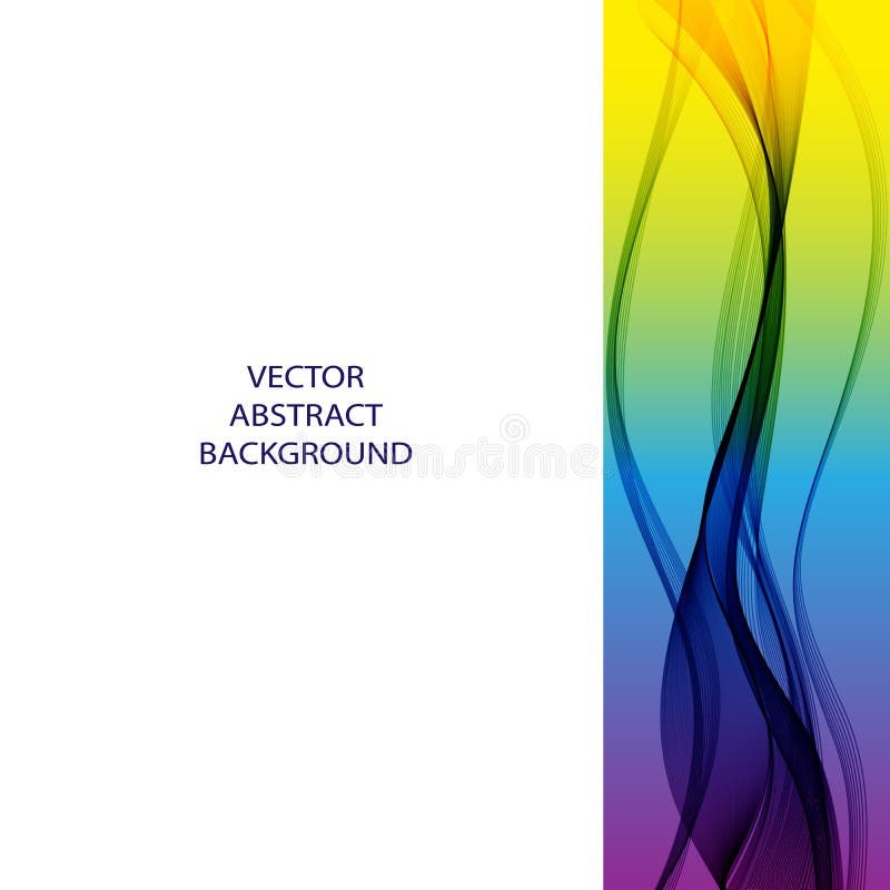 Multicolored Waves On The White Background Vector Design Stock Vector
