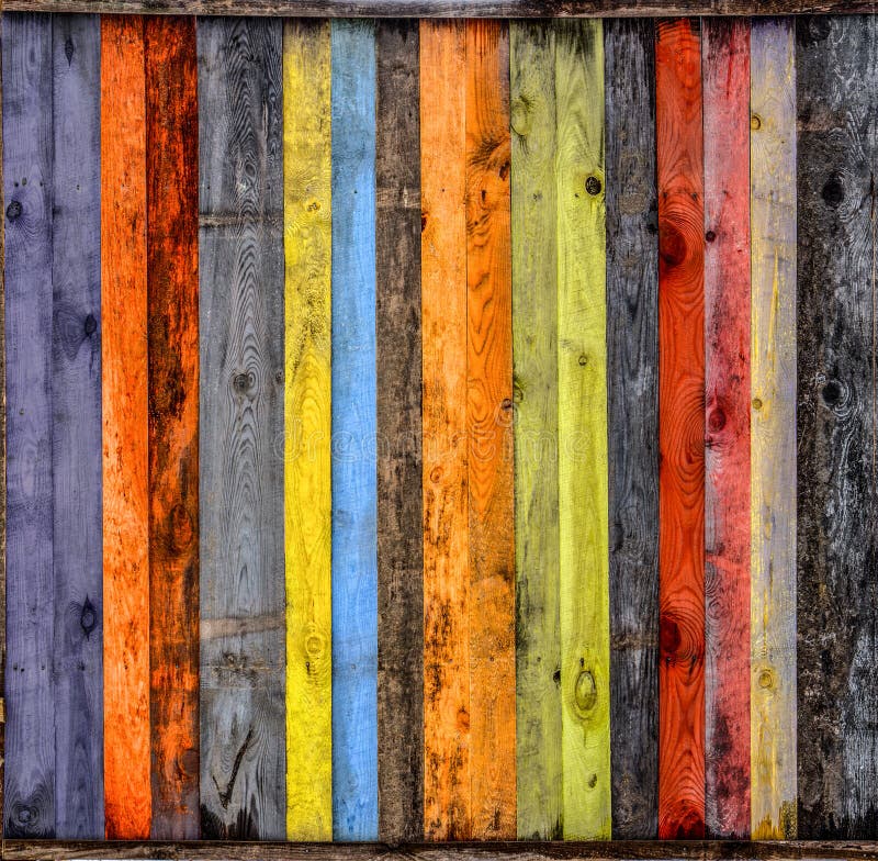 Multicolored Wooden Background with a Wide Range of Saturated Colors ...