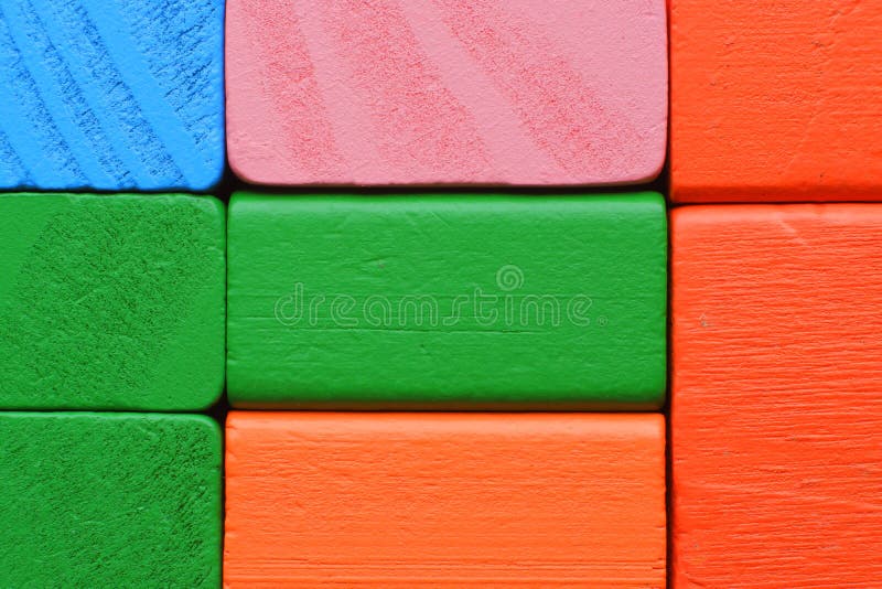 Multicolored wooden blocks stock photo. Image of block - 254928002