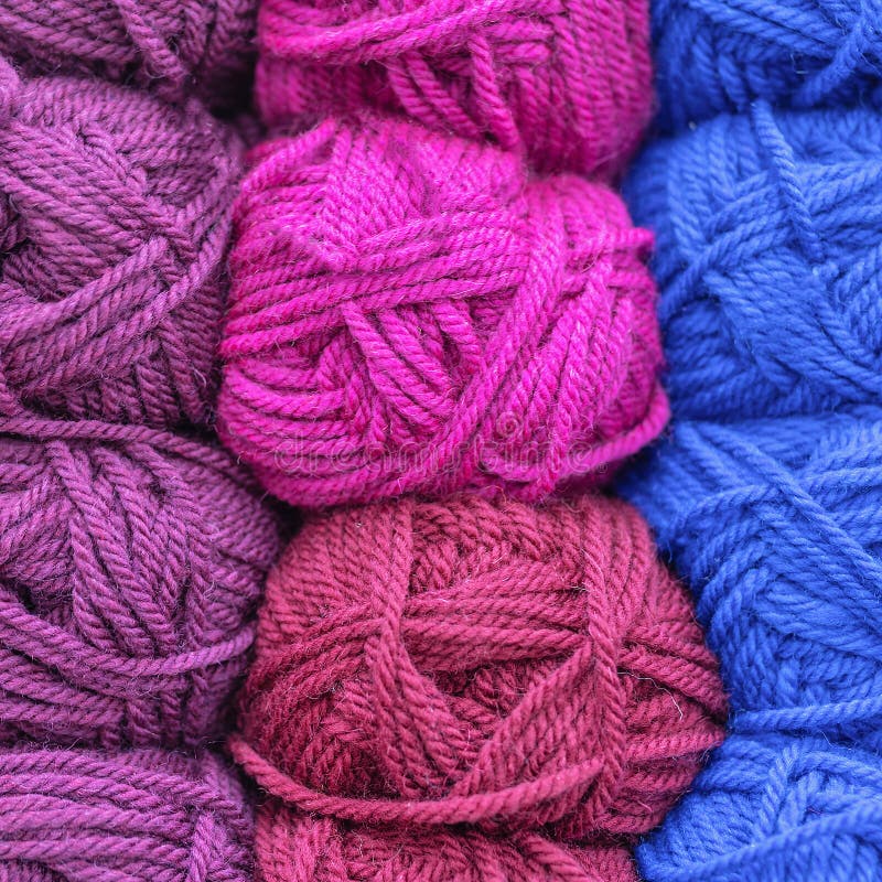 Multicolored Wool Balls of Yarn. Background of Colored Yarn Balls ...