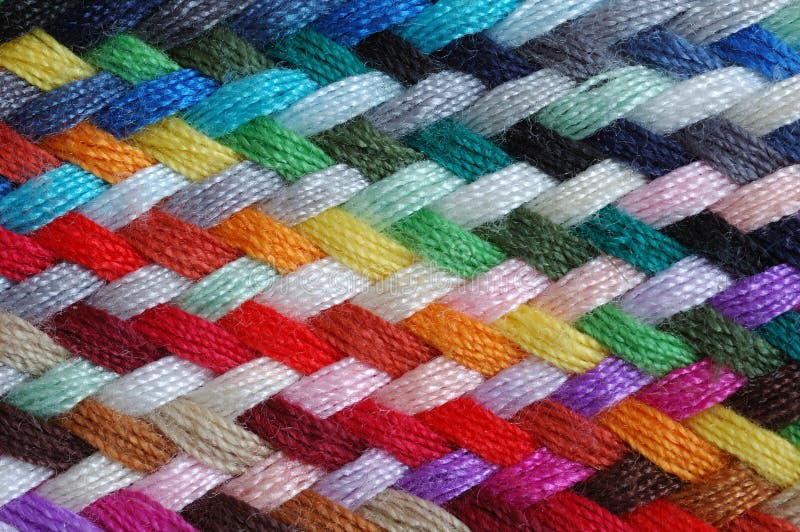Multicolored Wool Braid stock image. Image of creative - 4692133