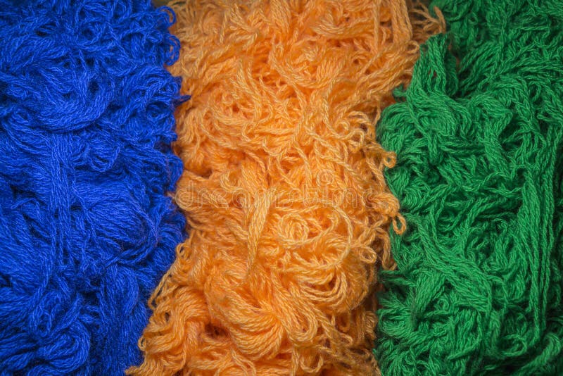 Multicolored Woolen Thread, Background Stock Photo - Image of ...