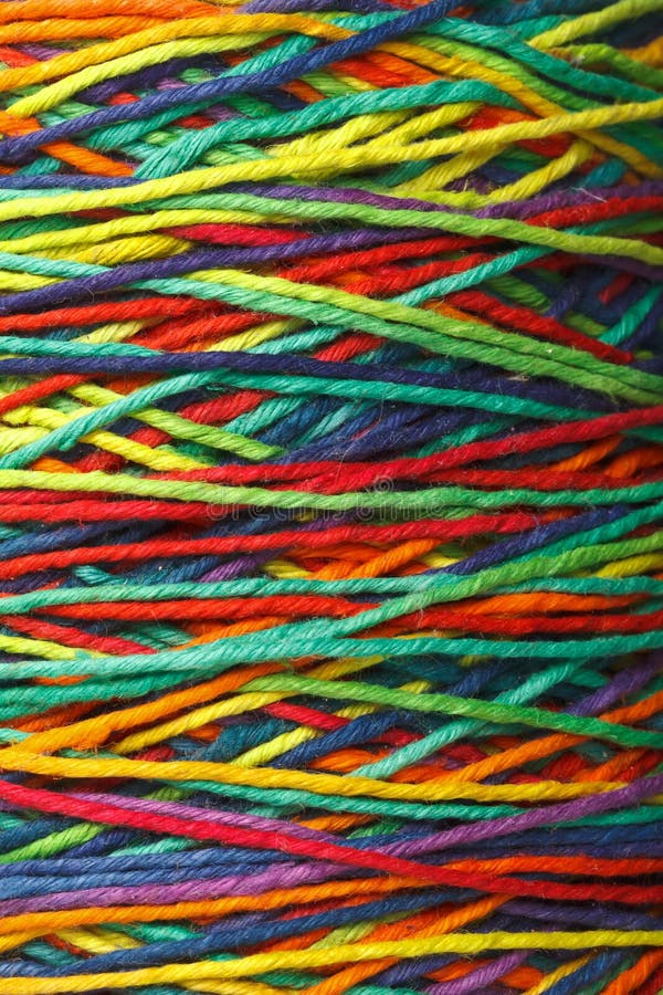 Multicolored yarn roll stock image. Image of purple, colors - 37817879