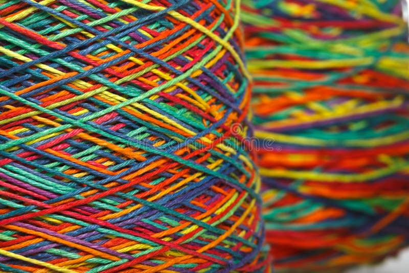 Multicolored yarn roll stock photo. Image of knit, needlecraft - 30060122