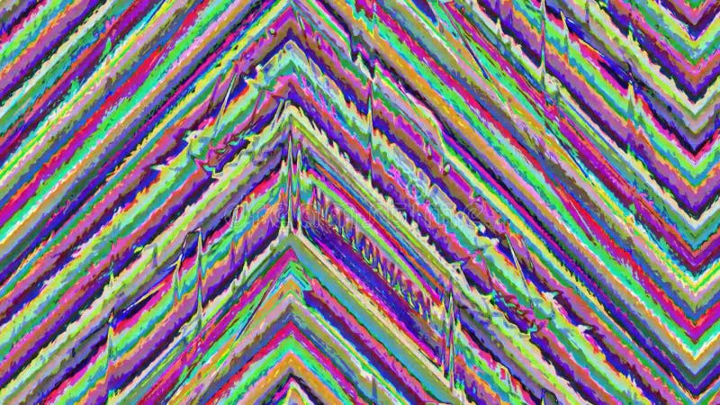Multicolored, Zigzagging Patterns with Sharp Angles, Simulating a ...