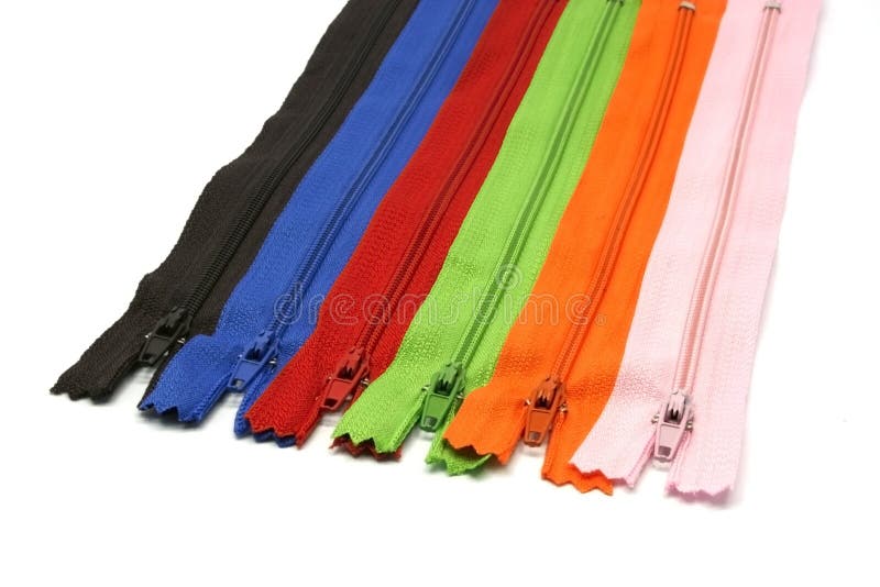 Multicolored Zipper Isolated Stock Image - Image of side, multicolored ...