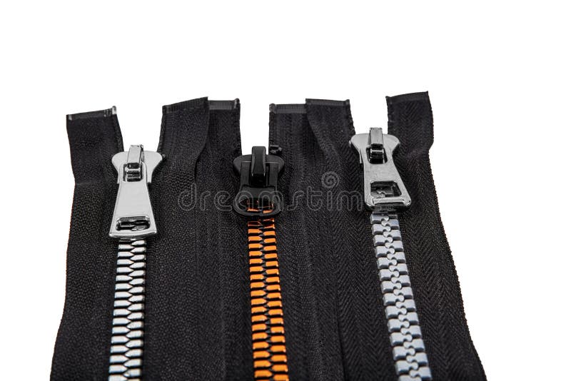 Multicolored Zippers or Zip Fasteners Used for Binding Fabric or ...