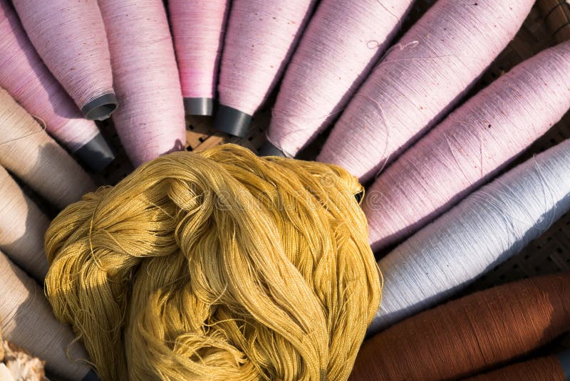 Multicolors Thread Silks Dye Stock Image - Image of colorful, bunch ...