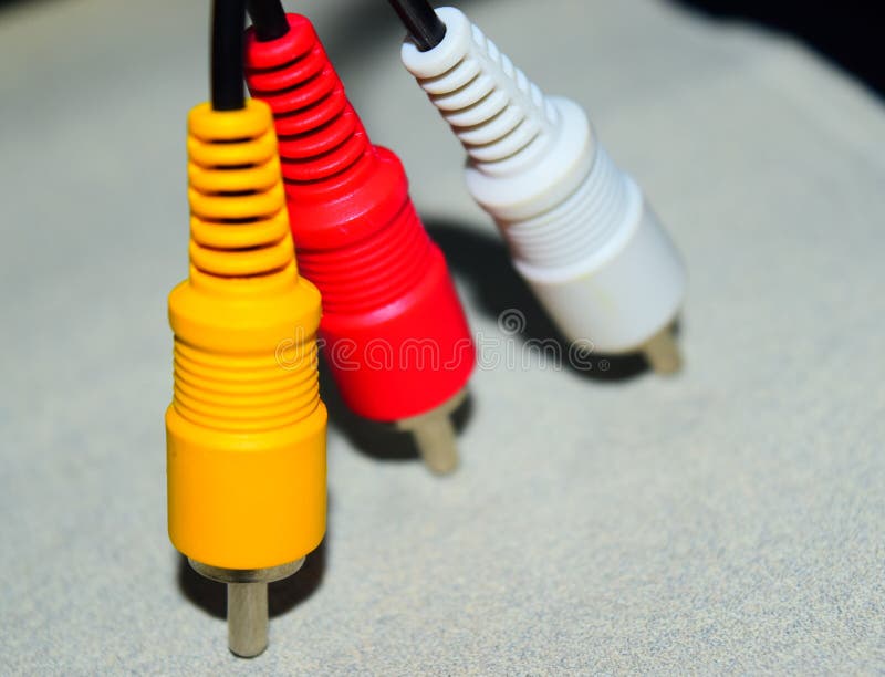 Cables Wires with Jack Electronics Stock Photograph Stock Photo - Image ...