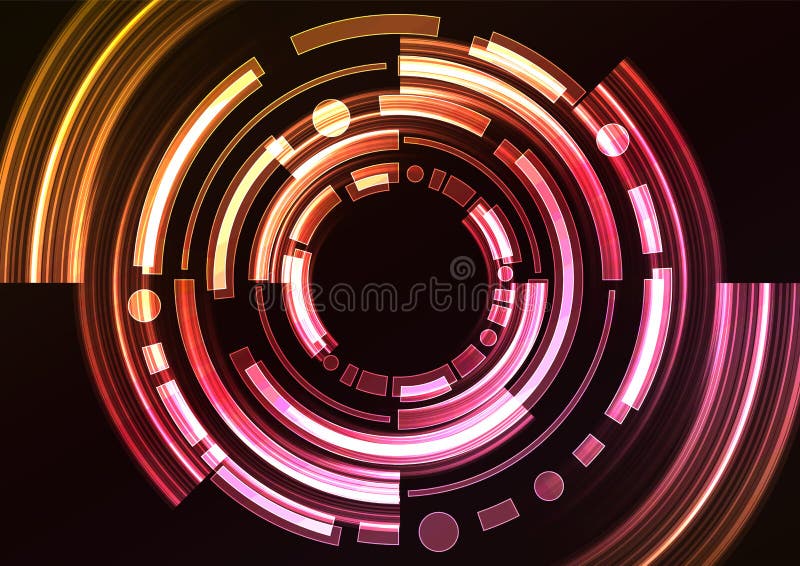 Multicolour Circle Digital Abstract Background Stock Vector ...
