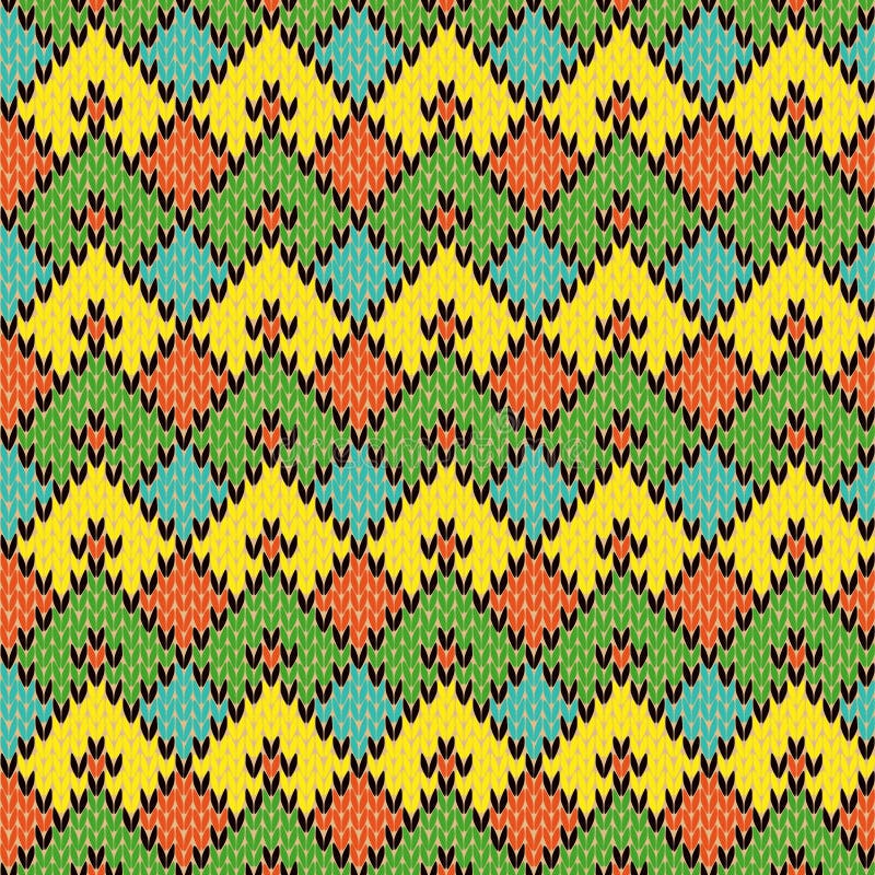 Multicolour Knitted Seamless Geometric Pattern Stock Vector ...