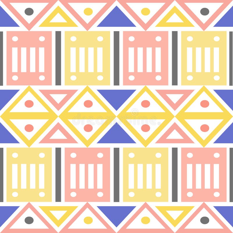 Native Abstract Pattern on White Background Stock Vector - Illustration of multicolour, backdrop ...