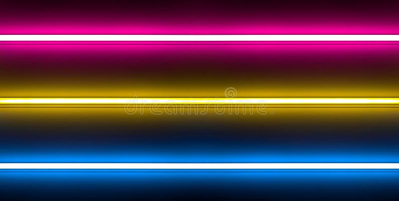 Multicolour neon lights stock illustration. Illustration of modern ...