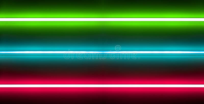 Neon Red Lights, Glowing Horizontal Line Stock Illustration ...