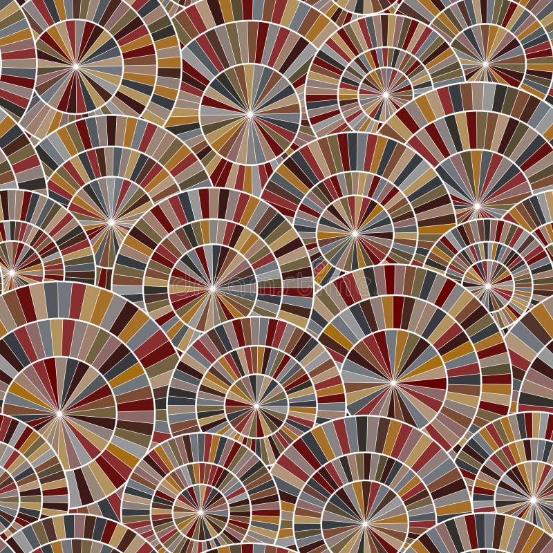 Mosaic with Multicolored Blue Tessellated Circles. Seamless Geometric ...