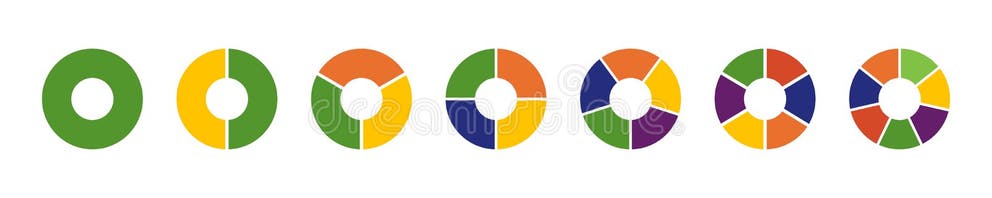 Multicoloured Diagrams Infographic. Circle Section Graph. Wheels ...