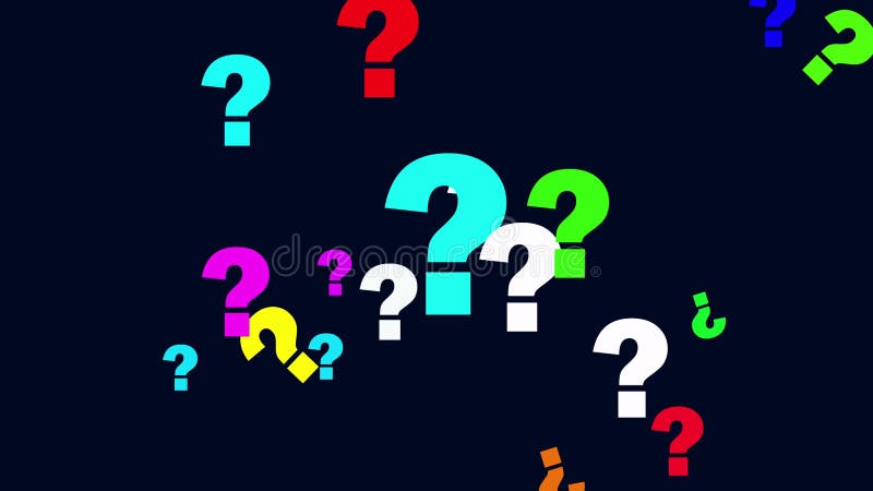 Multicoloured Flying and Floating Question Marks Background on Dark ... Multicoloured Flying and Floating Question Marks Background on Dark ...