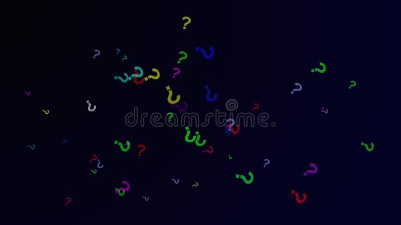 Question Marks on a Dark Background, a Flashing Neon Question Mark ...