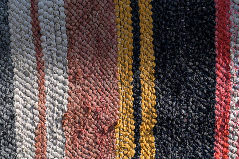 Multicoloured Homespun Texture Carpet Stock Photo - Image of bright ...