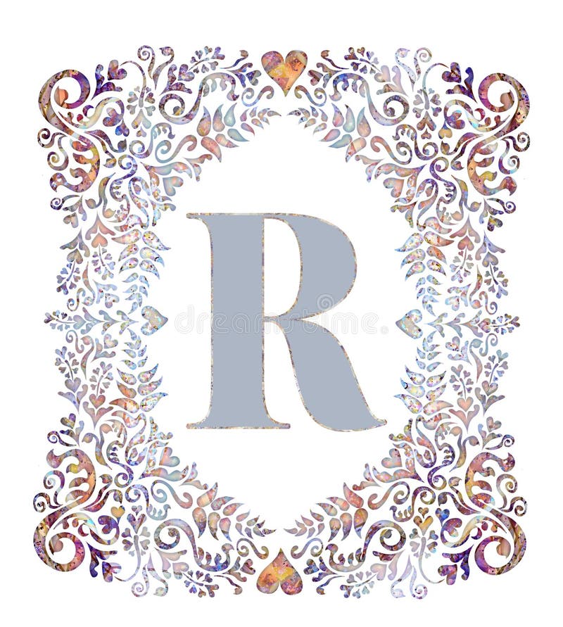 Abstract Heart Alphabet Letter R Stock Illustration - Illustration of ...