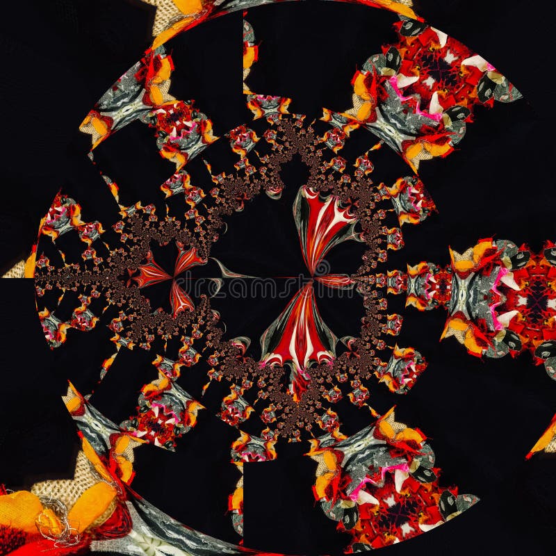 Multicoloured Material Design Black Star Lit Background Stock Photo ...