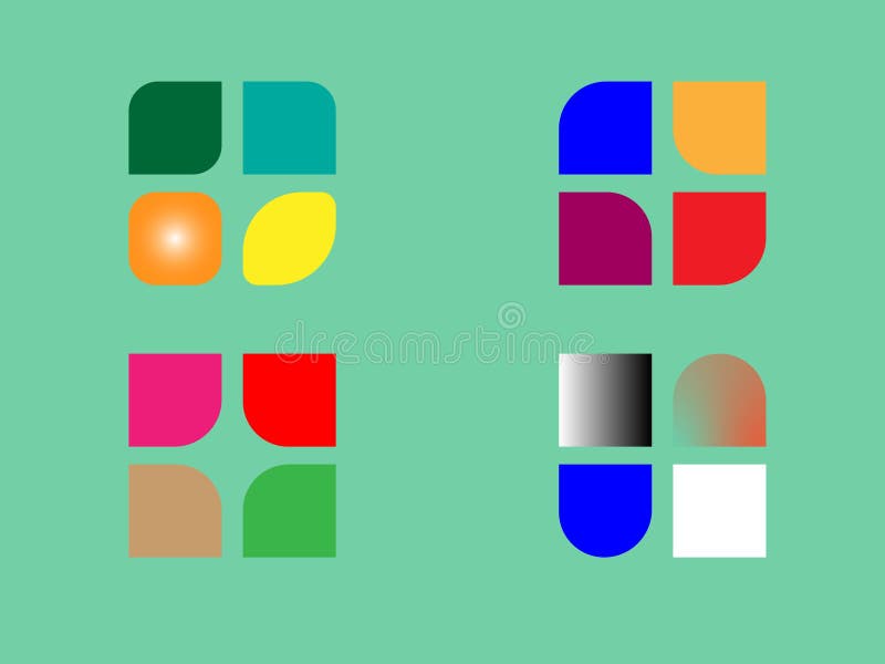 Multicoloured Shapes - Colourful BG with Shapes Stock Illustration ...