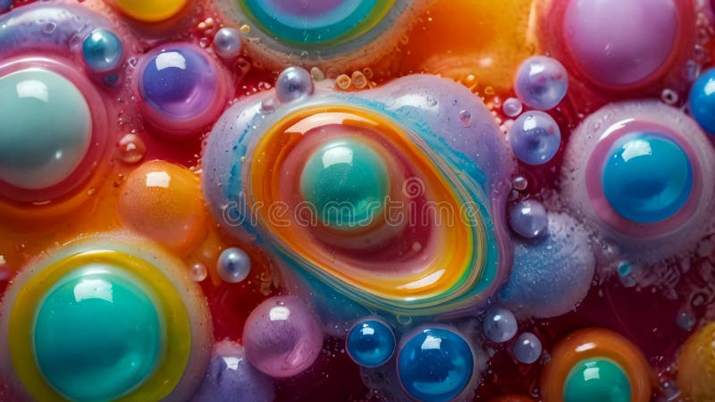 Multicoloured Soap Balls Reflecting Light Create a Vibrant Picture of ...