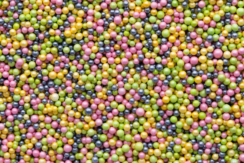 Multicoloured Sweet Sugar Balls. Small Ball Pattern. Stock Photo ...