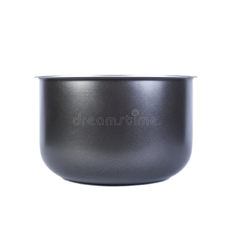 Multicooker Bowl Isolated on White Background. Side View Stock Image ...