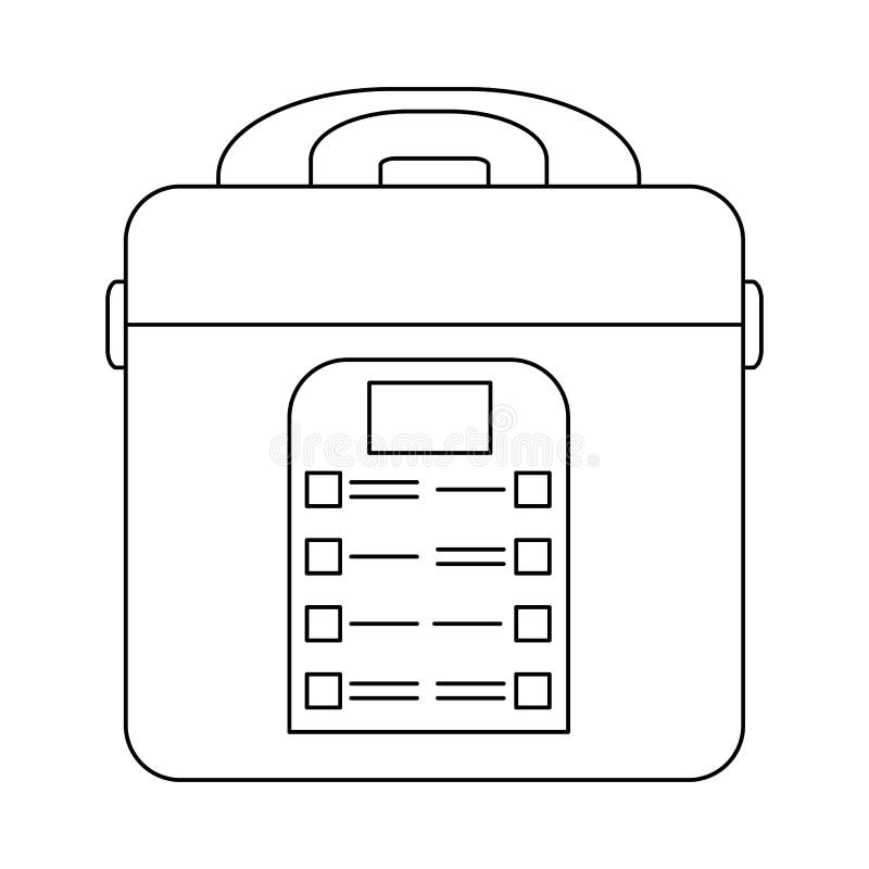 Multicooker Outline Stock Illustrations – 570 Multicooker Outline Stock ...