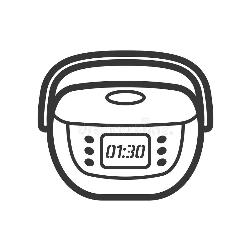 Multicooking Slow Cooker Outline Single Isolated Vector Icon Stock ...