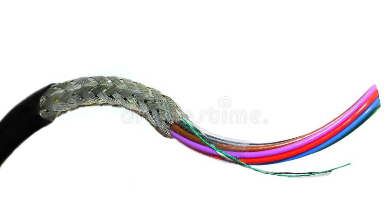 Multicore Braided Cable...x Stock Photo - Image of melinex ...