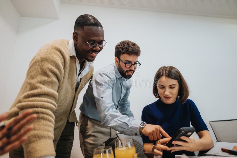 Multicultural Business Team Brainstorming and Analyzing a Project ...