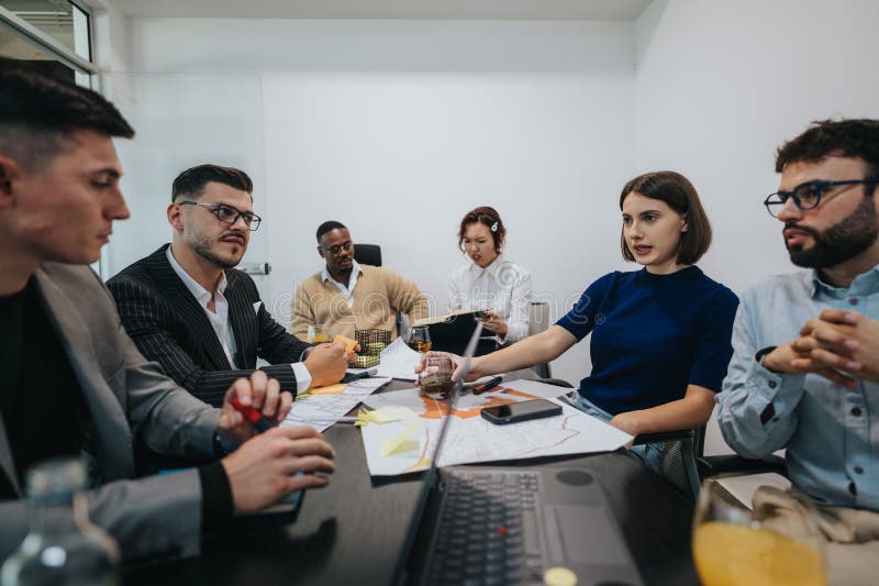 Multicultural Business Team Brainstorming and Analyzing Project ...