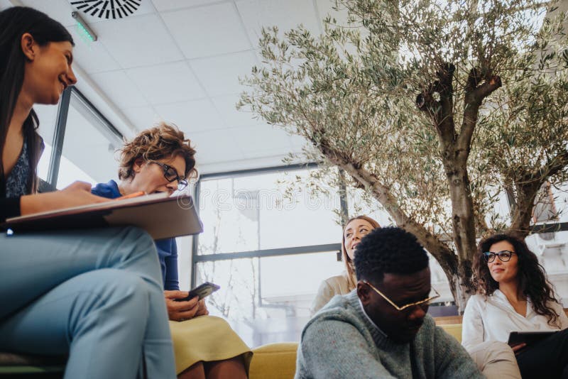 Multicultural Business Team Brainstorming in a Productive and Positive ...