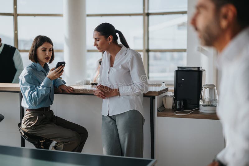 Multicultural Business Workers Enjoying a Break at the Office Stock ...
