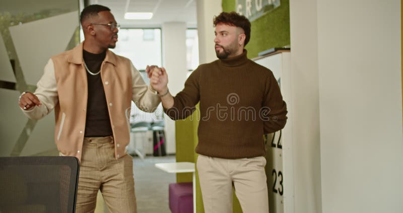 Multicultural Colleagues Having Fun and Dancing Traditional Dance ...
